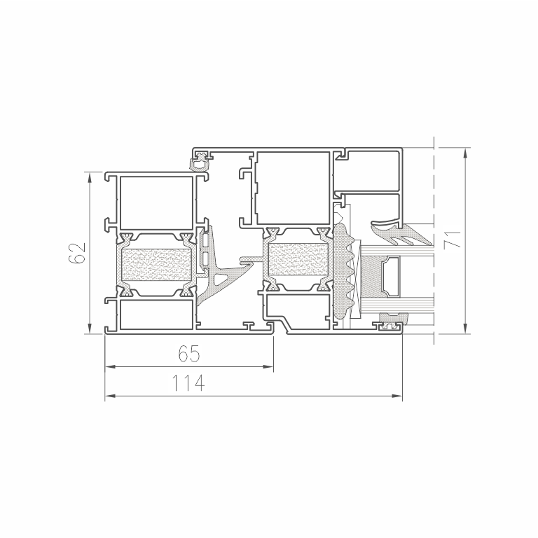 System TM 62HI - YAWAL SA - architektoniczne systemy aluminiowe