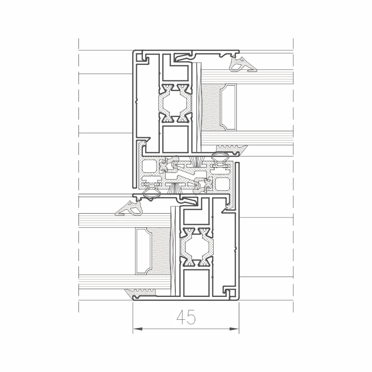 System DP Slide - YAWAL SA - architektoniczne systemy aluminiowe